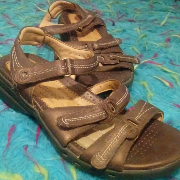 Clarks | Shoes | Flash Sale Structured By Clarks Sandals Sz 6w | Poshmark